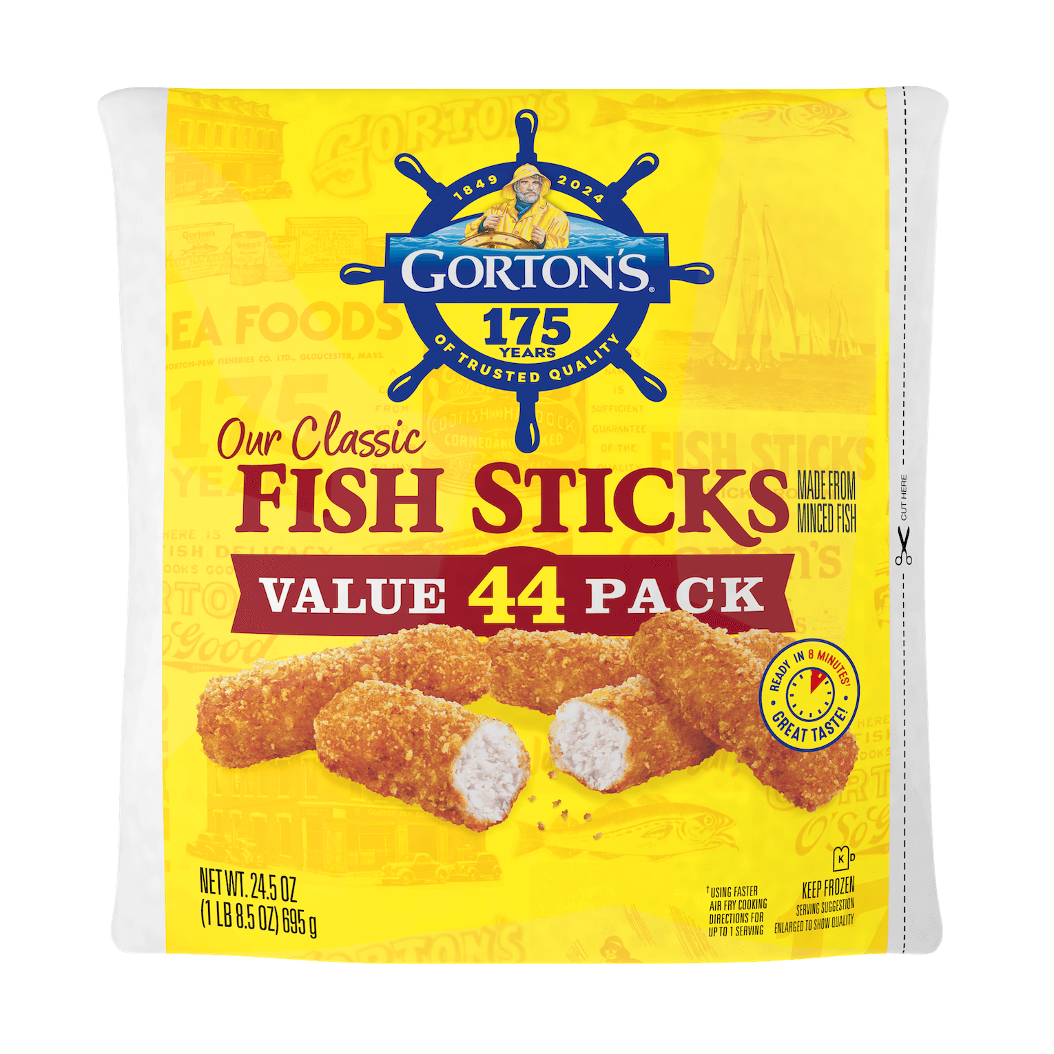 Value Pack Fish Sticks (44 ct.) - Gorton's Seafood
