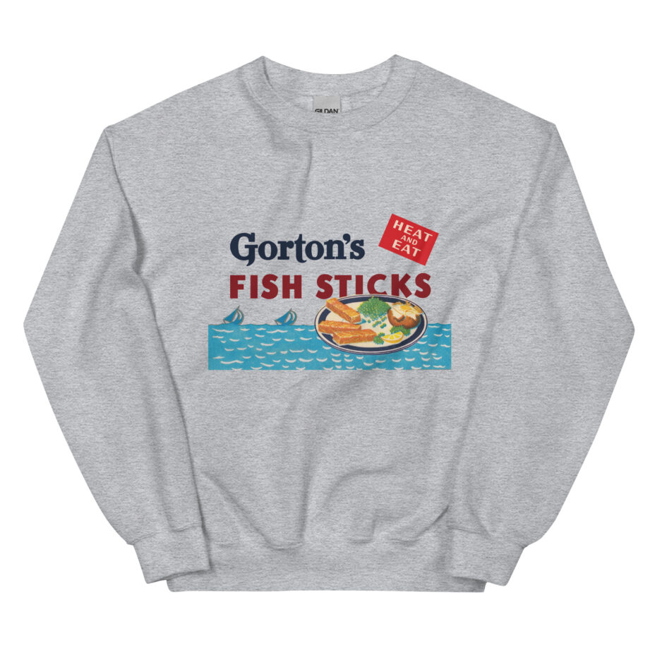 Fish Sticks Crew Neck - Gorton's Blue Logo Sweatshirt | Gorton's Seafood